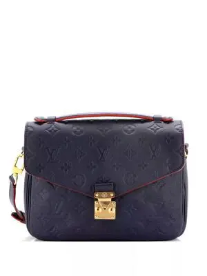 LOUIS VUITTON Pochette Metis Monogram Empreinte Leather Crossbody Bag - Blue