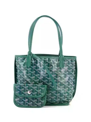 Goyard Anjou Reversible Tote Coated Canvas Mini Satchel - Green