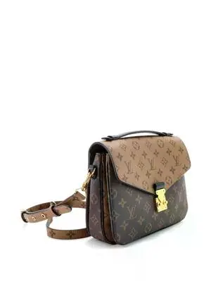 LOUIS VUITTON Pochette Metis Reverse Monogram Canvas Crossbody Bag - Brown