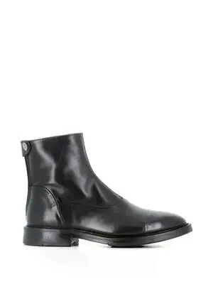 ALBERTO FASCIANI Zip Leather Boots - Black