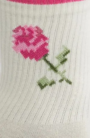 STEMS Rose Grippy Crew Socks