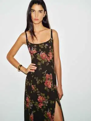 REFORMATION Ailany Midi Dress - Brown