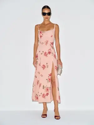 REFORMATION Ailany Midi Dress - Pink