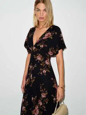 REFORMATION Doranni Dress - Black
