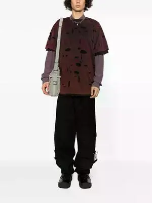 Givenchy Layered-design Ripped Cotton T-shirt