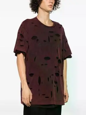 Givenchy Layered-design Ripped Cotton T-shirt