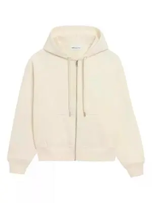 AMI Paris Logo-embroidered Zip-up Hoodie