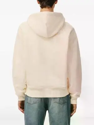 AMI Paris Logo-embroidered Zip-up Hoodie