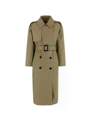 Max Mara Charme Belted Cotton Trench Coat - Neutrals