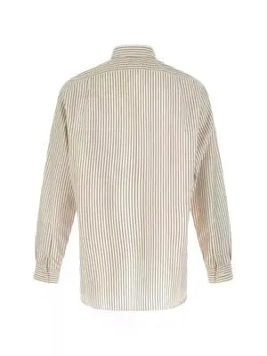 THE ROW Kardiff Striped Cotton Shirt - Neutrals