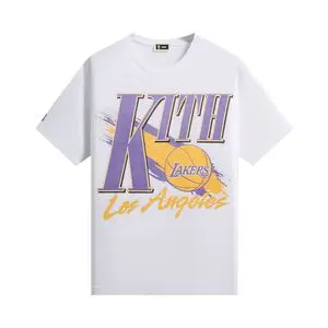 Kith For Nba All-star Los Angeles Lakers Retro Ball Boxy Tee - White