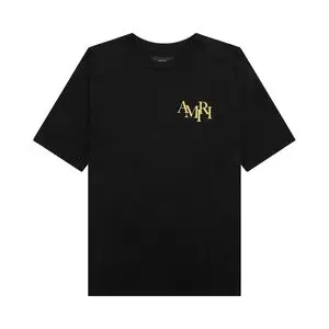 Amiri Crystal Champagne Tee - Black
