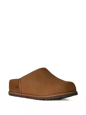 UGG Logo-detail Leather Flat Mules