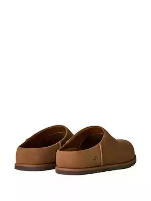 UGG Logo-detail Leather Flat Mules