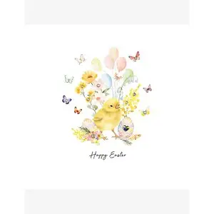 FIVE DOLLAR SHAKE Happy Easter Chick Easter Card - One-color