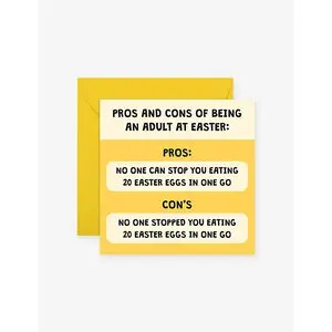 CENTRAL 23 Pros And Cons Easter As Adult Card - One-color
