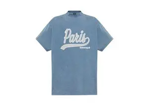 Balenciaga Enjoy Paris Tee Shirt - Blue
