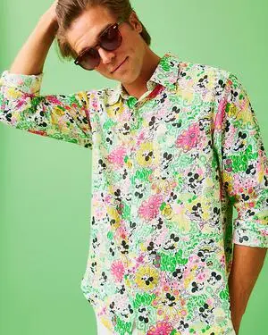 LILLY PULITZER Stuff Addison Linen Button Down Shirt