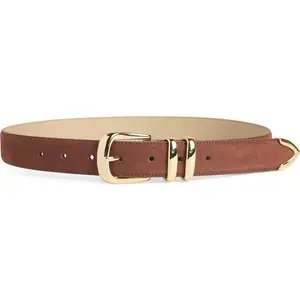 FAVORITE DAUGHTER The Jordan Suede Belt - Light Brown