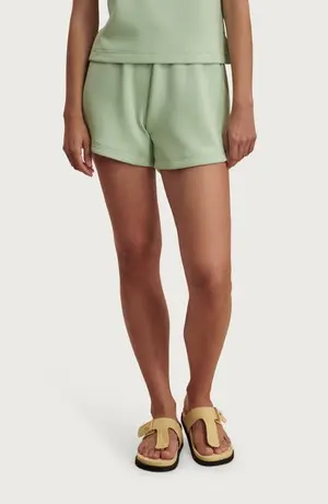Varley Coulter High-waist Shorts - Sage Mint