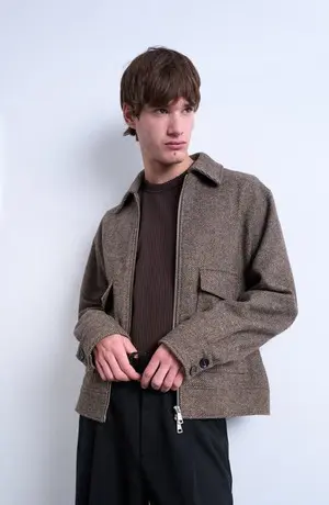 Topman Herringbone Short Jacket