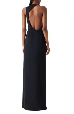 Akris Orbit Cutout Wool Blend Gown