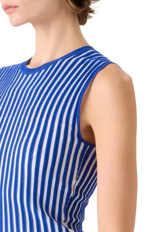 Akris Two-tone Striped Silk Sweater Dress