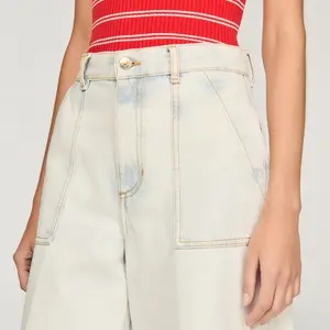Sandro Washed Denim Bermuda Shorts