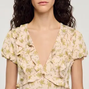 Sandro Floral Print Mini Dress - Light Pink