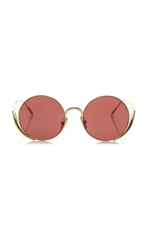 Loewe Island Round-frame Metal Sunglasses - Gold