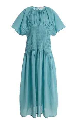 Sea Violet Cotton Maxi Dress - Blue