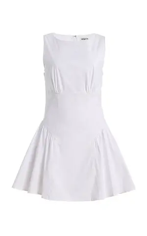 Staud Gwen Cotton Mini Dress - White
