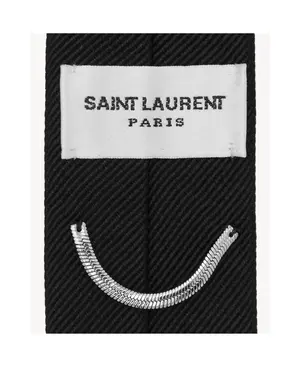Saint Laurent Signature Evening Skinny Tie - Black