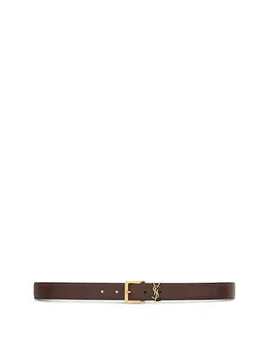 Saint Laurent Cassandre Vadim Belt - Burnt Chocolate