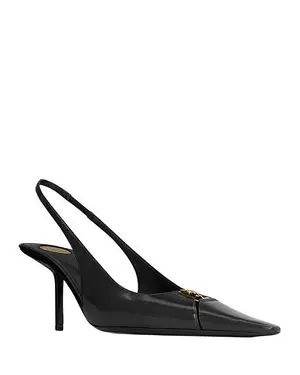 Saint Laurent Babylone Bretuil Slingback Pumps - Black