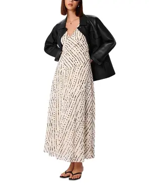 Whistles Dashed Spot Dobby Maxi Dress