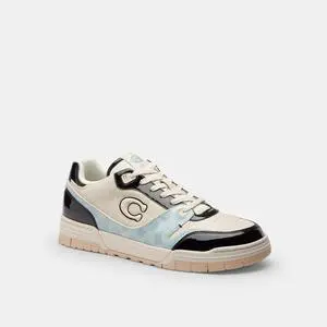 COACH Soho Sneaker With Patent Signature - Sea Mist/black