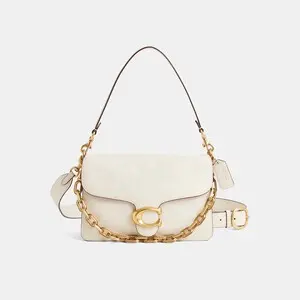 COACH Chain Tabby Shoulder Bag Brass/chalk