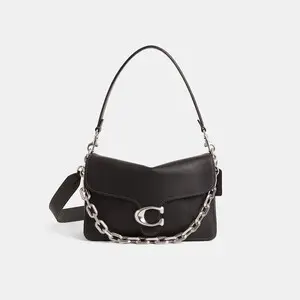 COACH Chain Tabby Shoulder Bag Silver/black