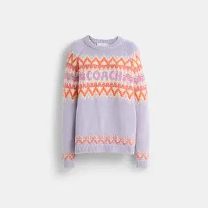 COACH Restored Fair Isle Ski Sweater - Lilac