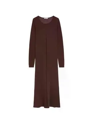 LEMAIRE Long-sleeve Maxi Dress - Brown