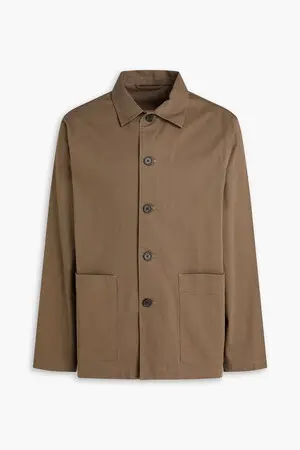 Officine Générale Uriel Cottonblend Twill Overshirt - Light Brown
