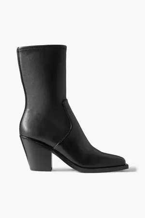 LOEFFLER RANDALL Reese Leather Ankle Boots - Black