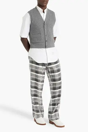 Thom Browne Tapered Checked Silkorganza Pants