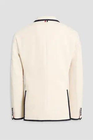 Thom Browne Grosgraintrimmed Cottoncanvas Blazer