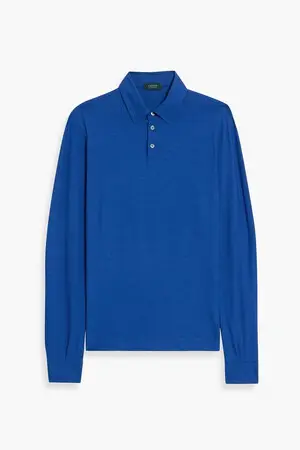 SLOWEAR Zanone Cottonjersey Polo Shirt - Bright Blue