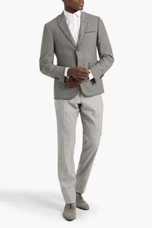 Thom Browne Frayed Wool Blazer