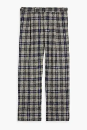 Thom Browne Checked Wool Pants - Gray
