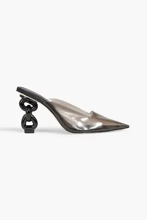 Cult Gaia Carmen Pvc Mules - Black