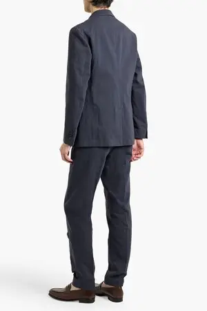 SLOWEAR Montedoro Cotton And Linenblend Twill Suit - Navy